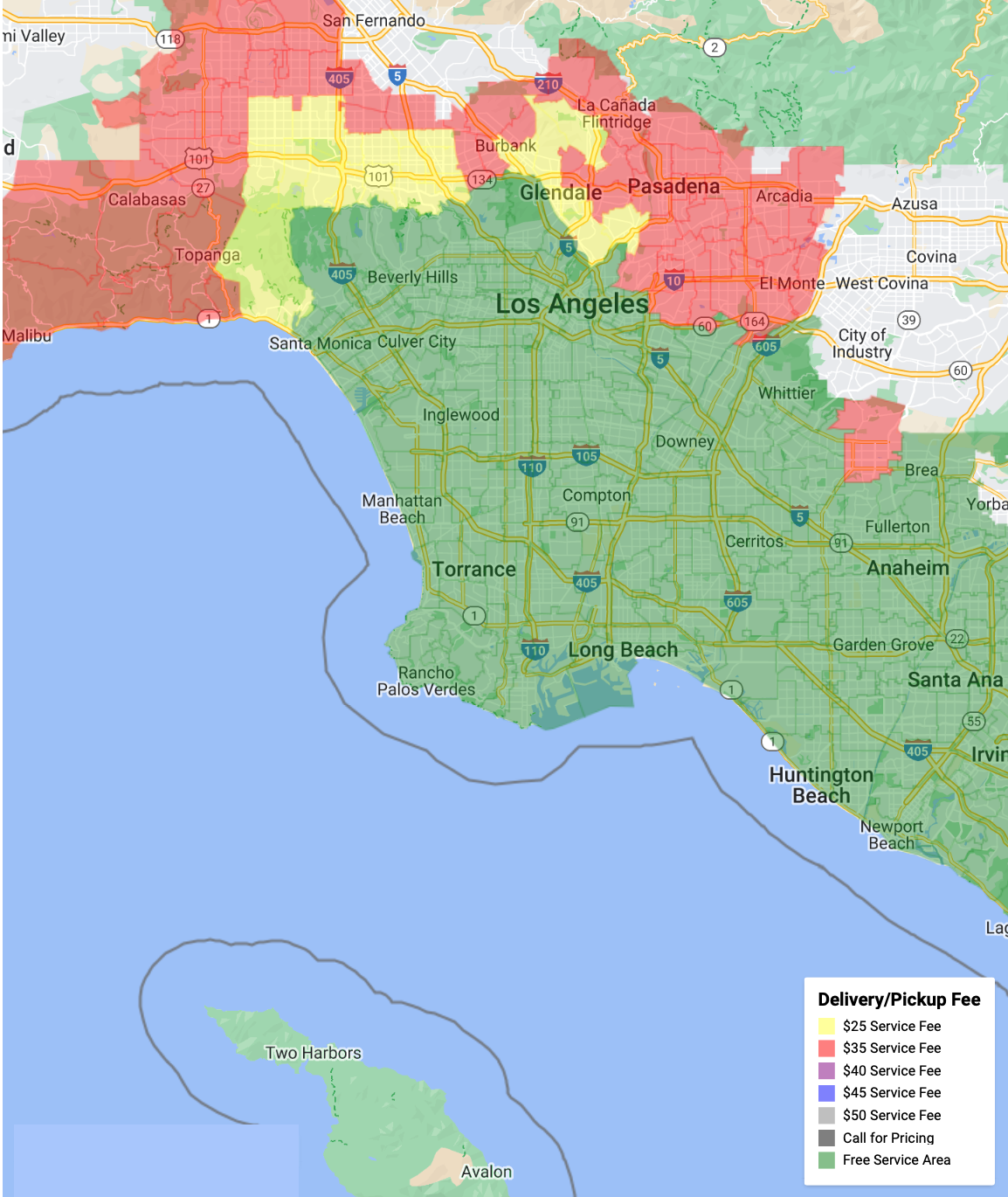 Moving Box Rentals in Los Angeles & Orange County | Service Areas